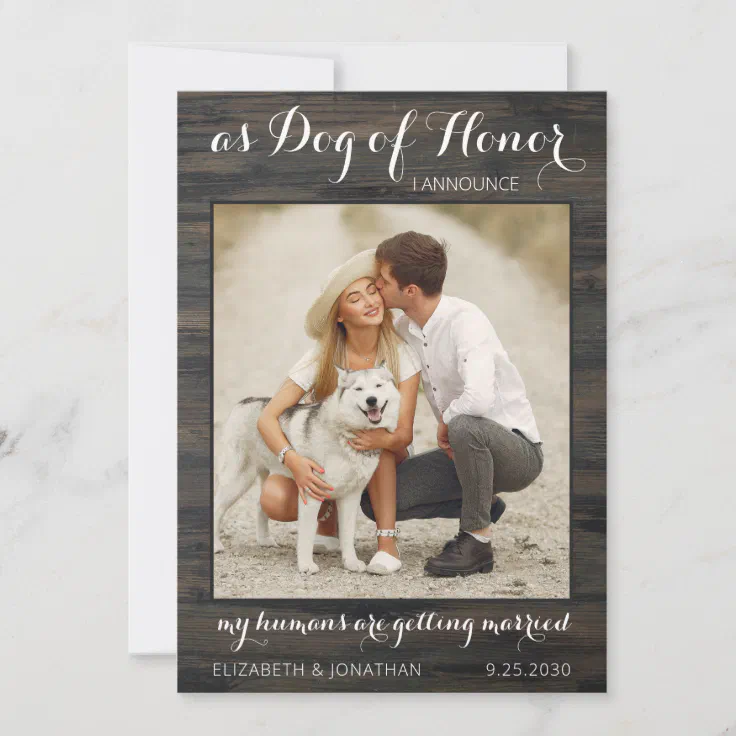 My Humans Are Getting Married Wedding Photo Dog Save The Date | Zazzle