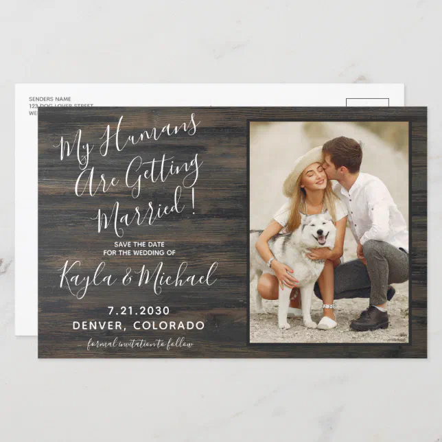 My Humans Getting Married Pet Photo Dog Wedding | Zazzle