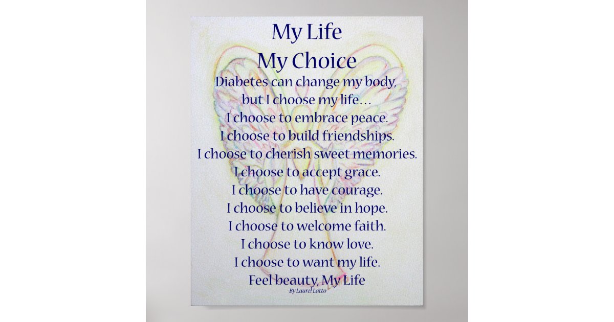 My Life Diabetes Inspirational Poem Poster | Zazzle