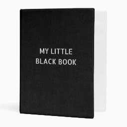 My Little Black Book Mini Binder | Zazzle
