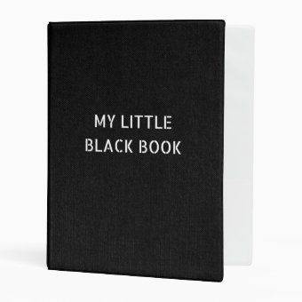 My Little Black Book Mini Binder | Zazzle