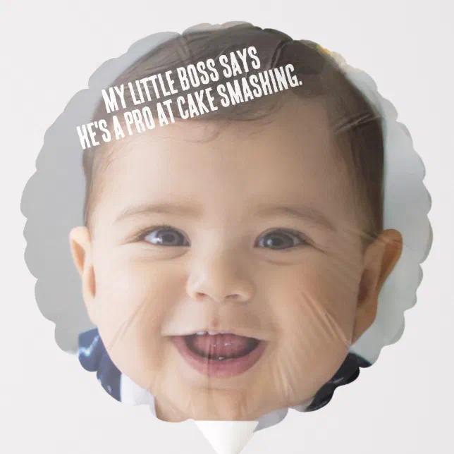 My Little Boss | First birthday party decorations Balloon | Zazzle