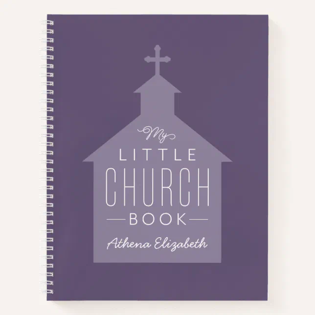 My little church book purple personalized notebook | Zazzle