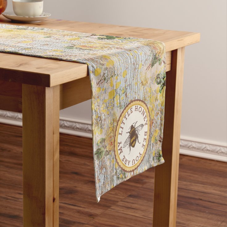 My Little Honey Bee Table Runner | Zazzle