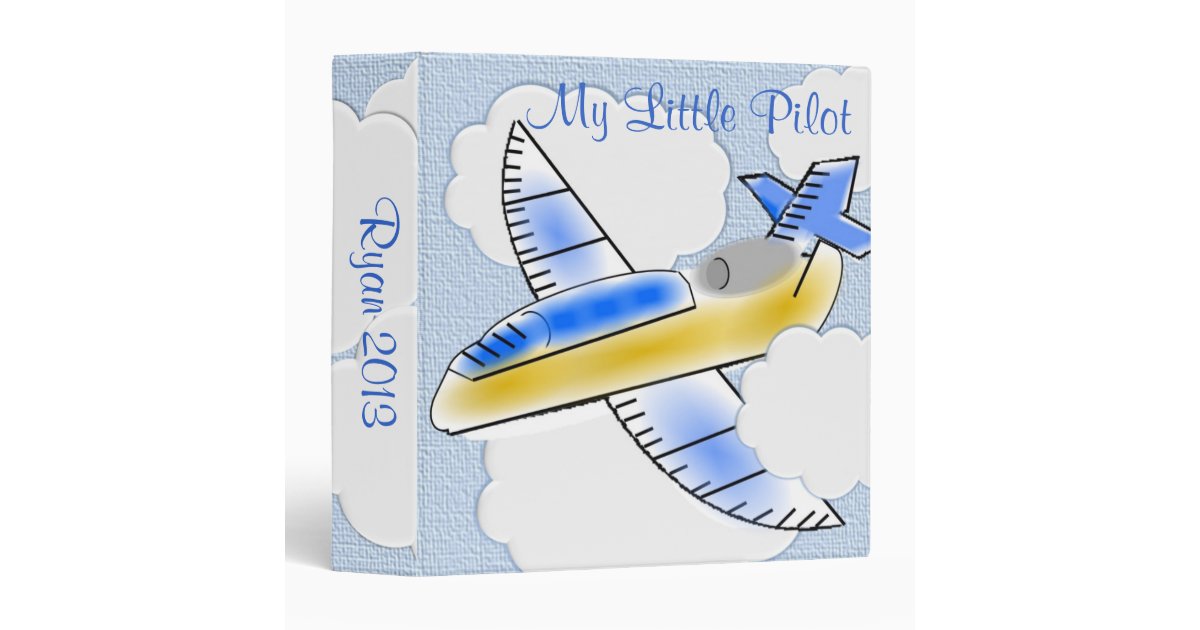 My Little Pilot Jetplane 3D Album Binder | Zazzle