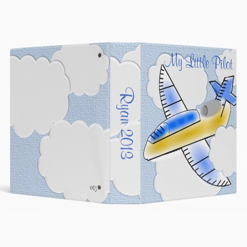 My Little Pilot Jetplane 3D Album Binder | Zazzle
