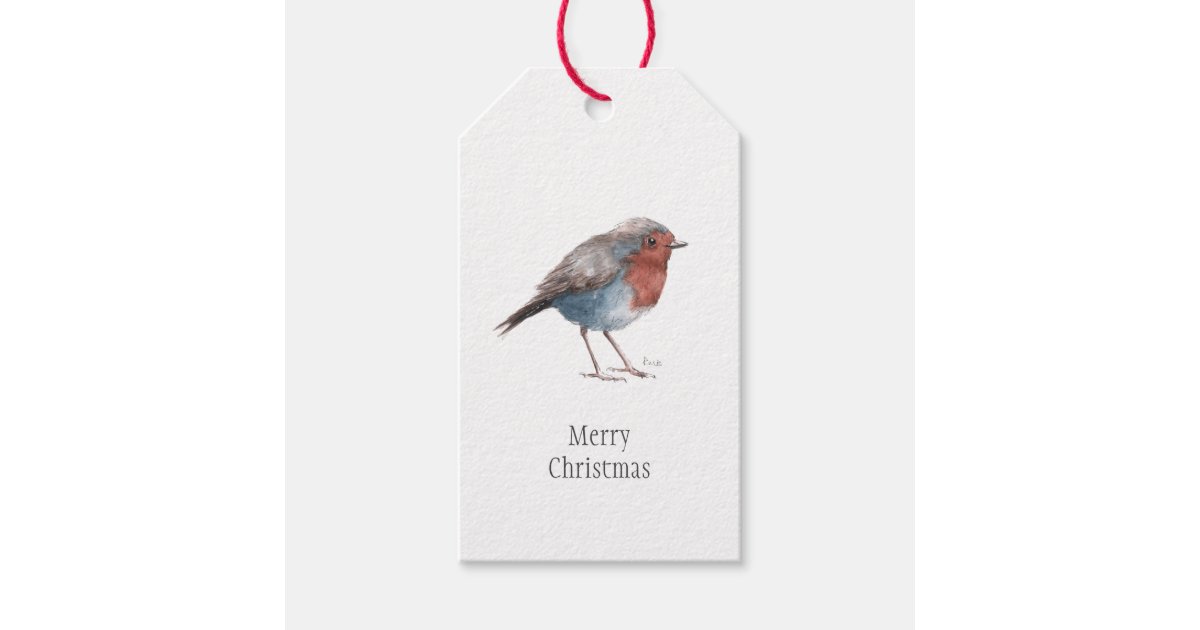 ‘My Little Robin’ Bird Christmas Gift Tags | Zazzle