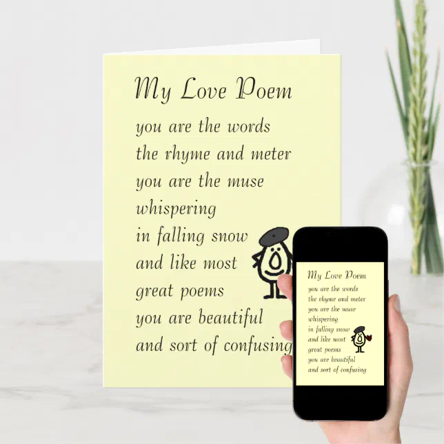 My Love Poem Holiday Card | Zazzle
