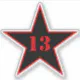 My Lucky Number Star - Number 13 - v2 (black) Sticker | Zazzle