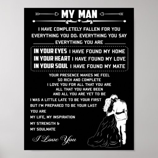 My Man Poster | Zazzle