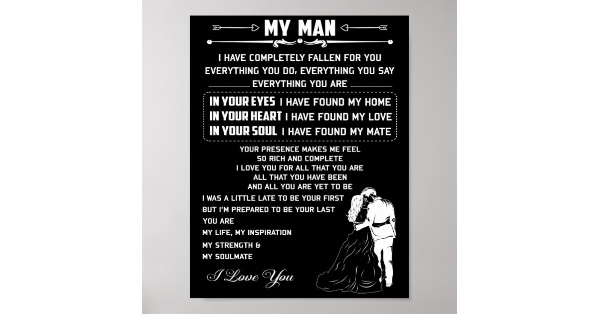 My Man Poster | Zazzle