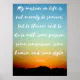 "My mission in life" - Inspirational Poster | Zazzle