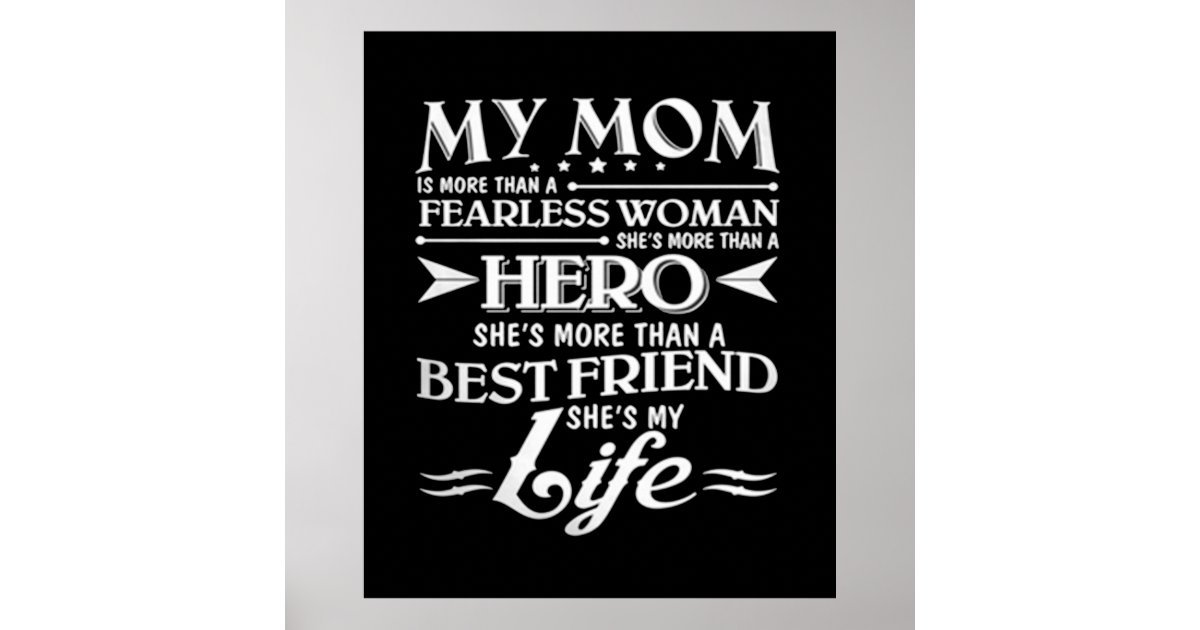 My Mom "Hero" Poster | Zazzle