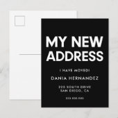 My new address Minimalist moving announcement Postcard | Zazzle