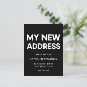 My new address Minimalist moving announcement Postcard | Zazzle