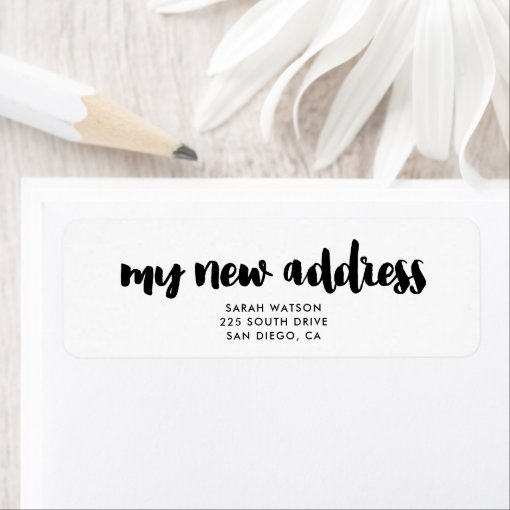 My new address moving return address label | Zazzle