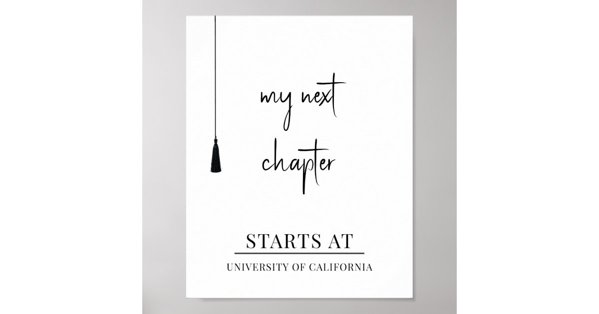 My Next Chapter Graduation Poster | Zazzle