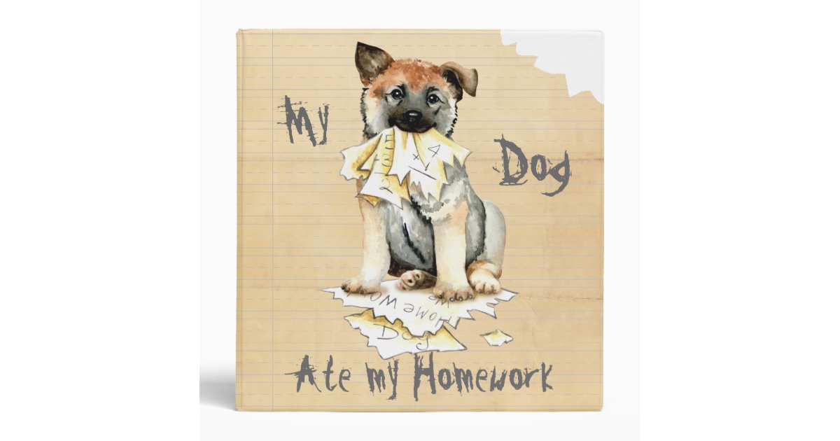 My Norwegian Ellkhound Ate My Homework Binder | Zazzle