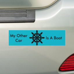 My Other Car Is A Boat Bumper Sticker | Zazzle