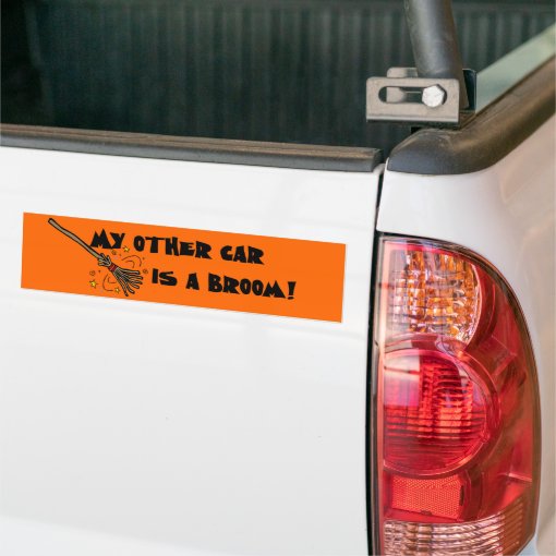 My Other Car Is A Broom Bumper Sticker | Zazzle