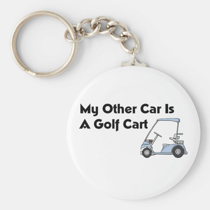 My Other Car is A Golf Cart Keychain | Zazzle.com