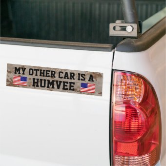 My Other car is a Humvee (HMMWV) Bumper Sticker | Zazzle