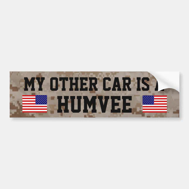 My Other car is a Humvee (HMMWV) Bumper Sticker | Zazzle