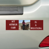My other car is a mustang bumper sticker | Zazzle