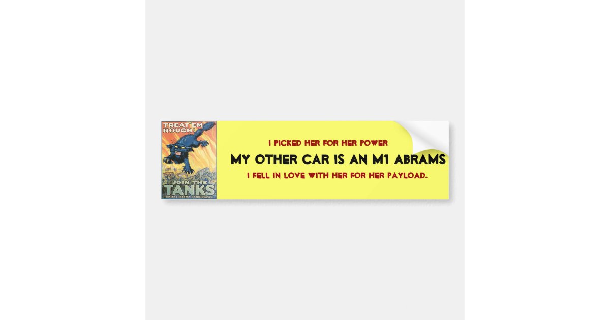 My other car is bumper sticker | Zazzle