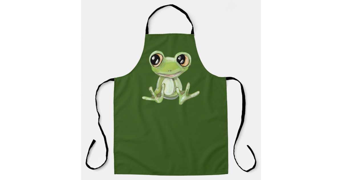 My Other Green Frog Friend Apron | Zazzle
