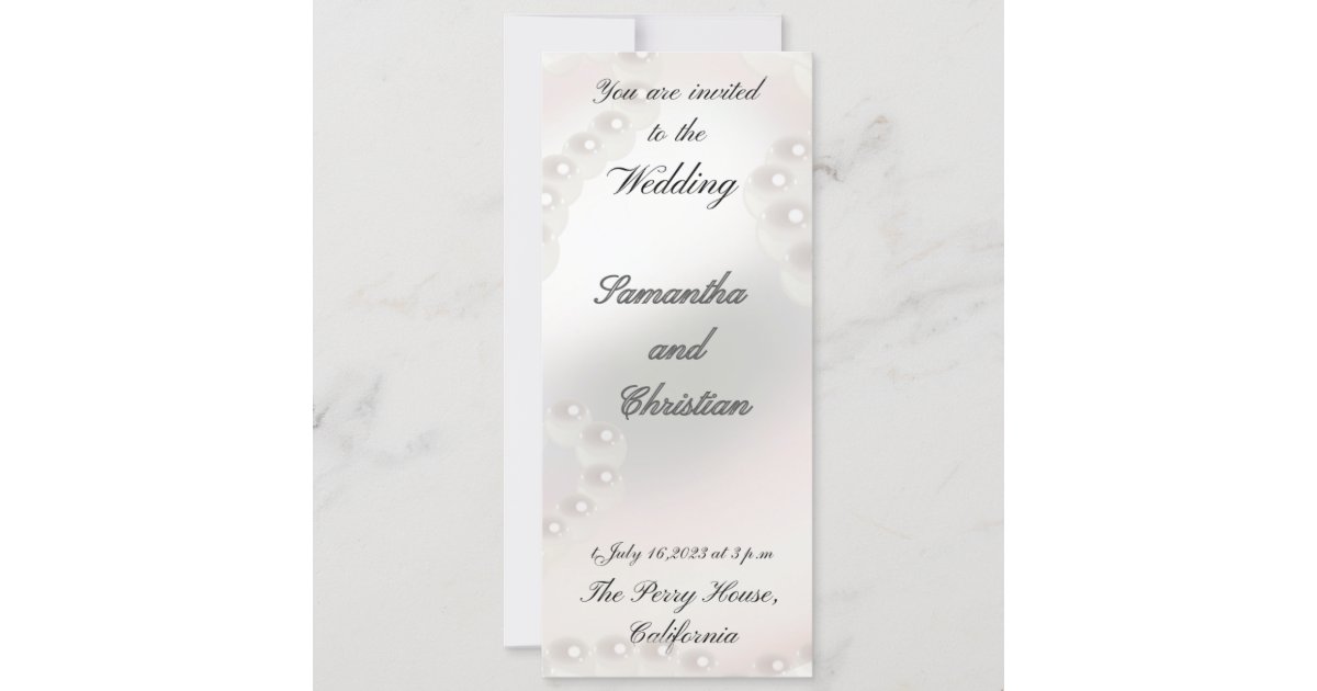 My Pearl Wedding Invitation | Zazzle