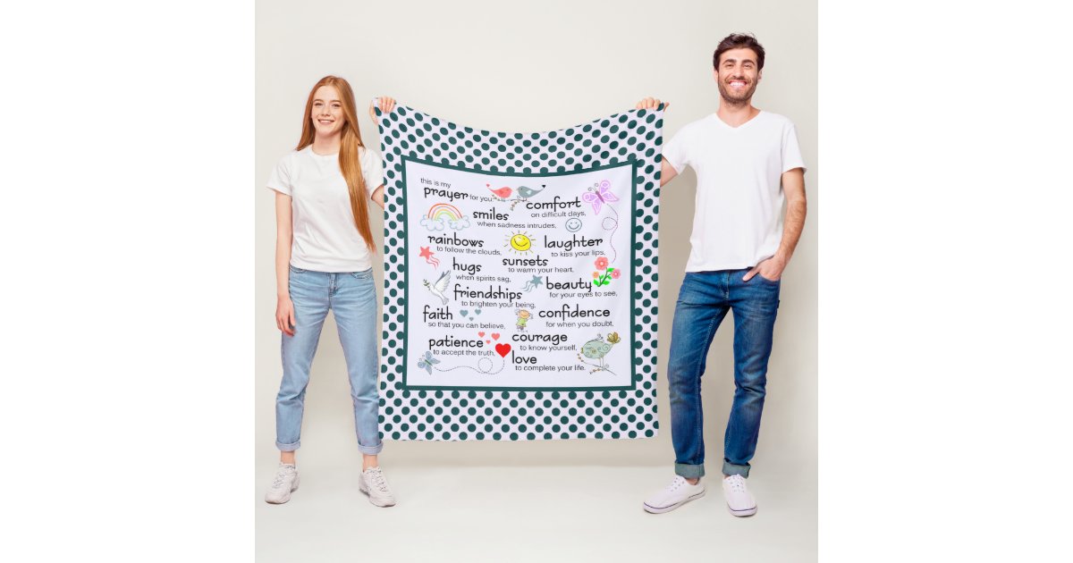 My Prayer For You Poem Fleece Blanket | Zazzle