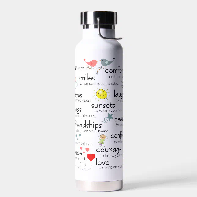 My Prayer For You White Water Bottle | Zazzle