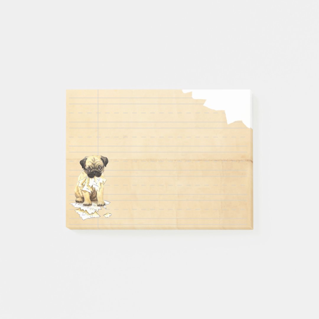 My Pug Ate My Homework Post-it Notes | Zazzle