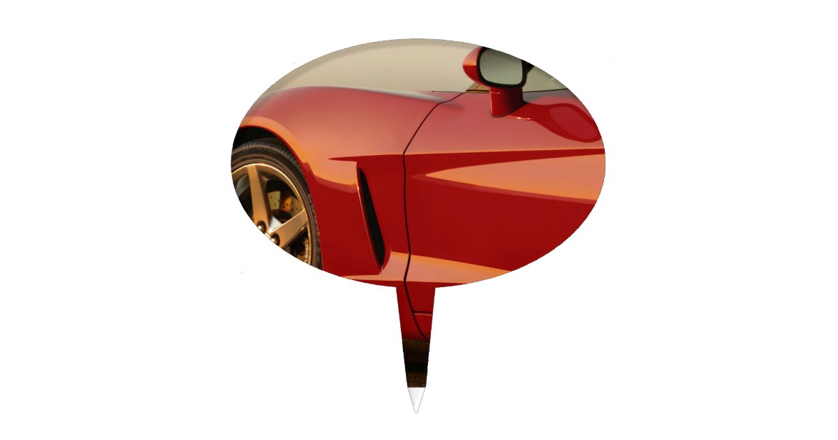 My Red Corvette Cake Topper | Zazzle