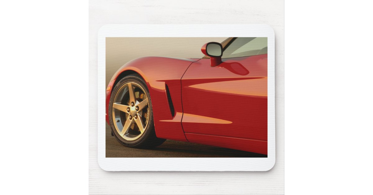 My Red Corvette Mouse Pad | Zazzle