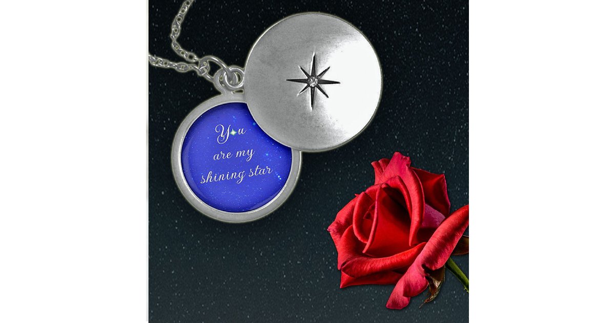 My Shining Star-Blue_ Sterling Silver Necklace | Zazzle