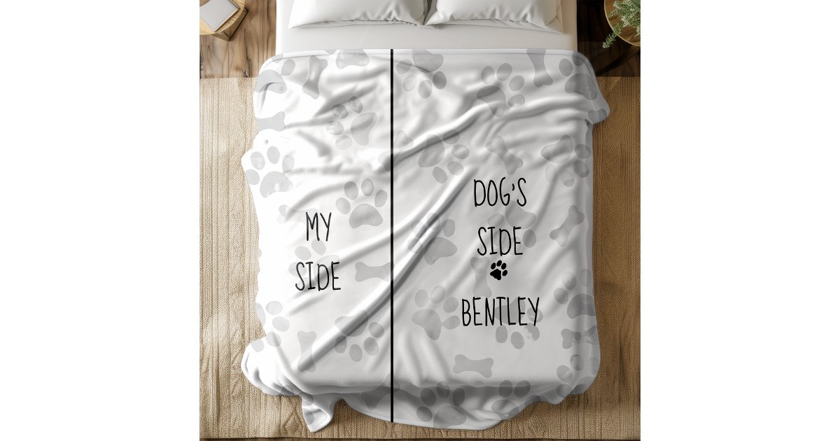 My Side Dogs Side Dog Themed Bedroom Paw Prints Duvet Cover | Zazzle