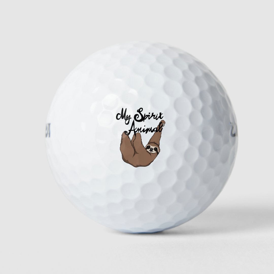 My Spirit Animal Cute Sloth Golf Balls | Zazzle