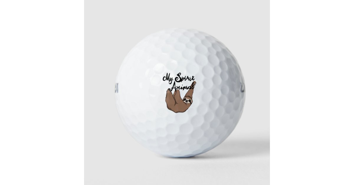 My Spirit Animal Cute Sloth Golf Balls | Zazzle