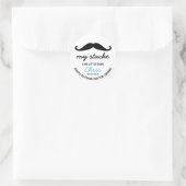 My Stache little man first birthday party Classic Round Sticker | Zazzle