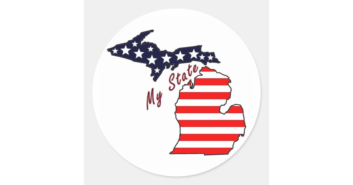 My State: Michigan Sticker | Zazzle