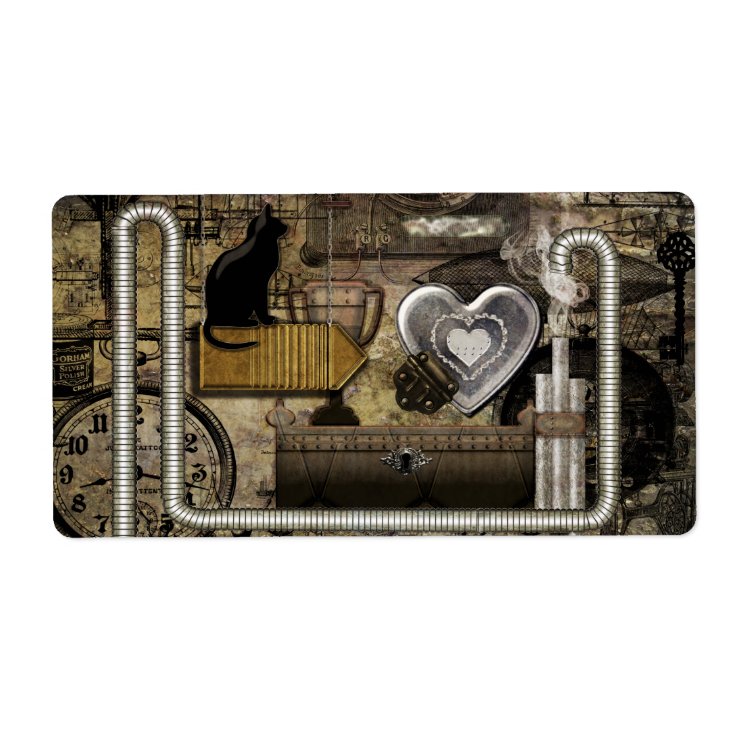 My Steampunk Heart Label | Zazzle