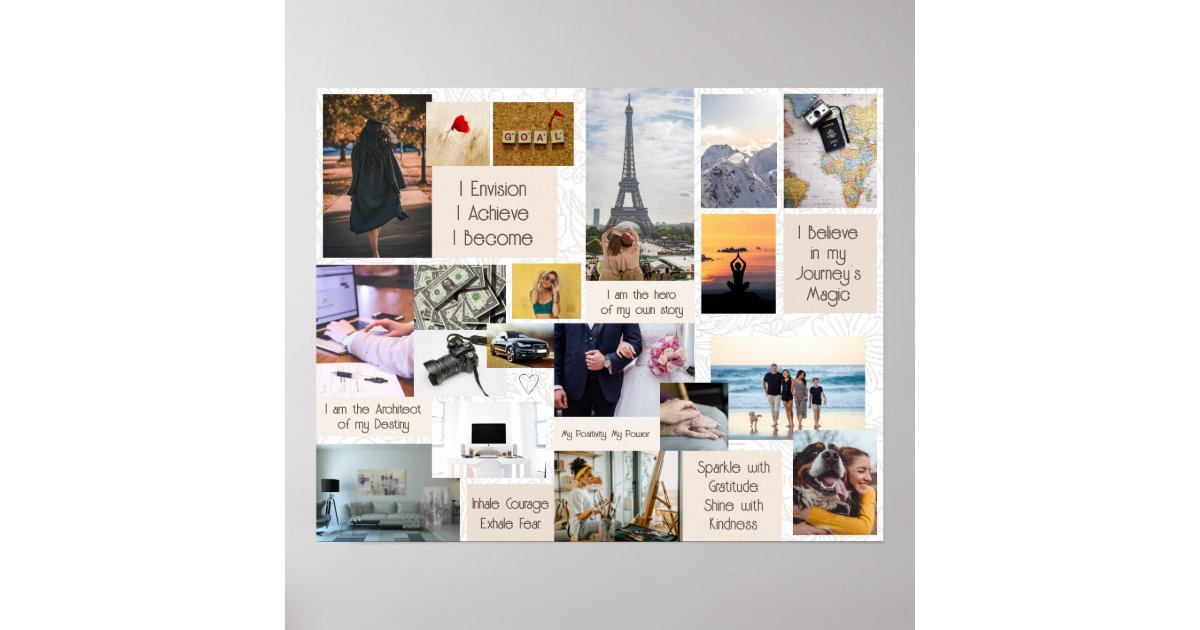 My Vision Board My Dreams Poster | Zazzle