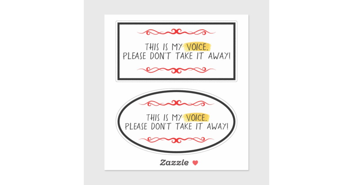 My Voice AAC Sticker | Zazzle