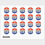 My Vote Counts Classic Round Sticker | Zazzle