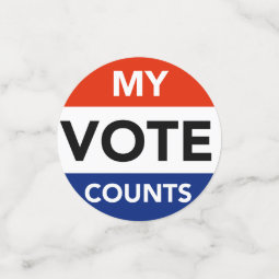My Vote Counts Confetti | Zazzle