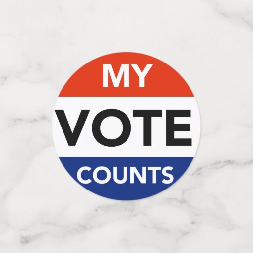My Vote Counts Confetti | Zazzle