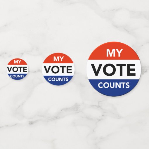 My Vote Counts Confetti | Zazzle