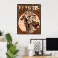 My western rose poster | Zazzle